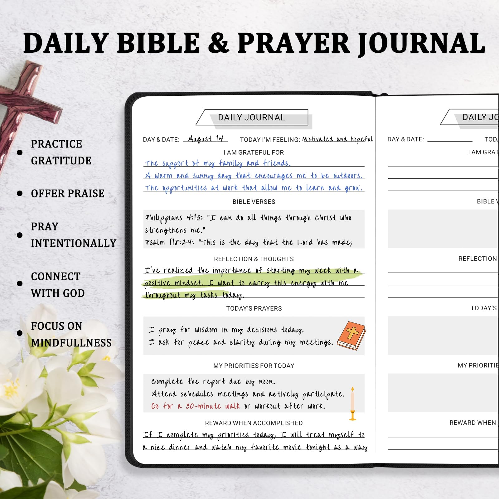 Snapklik.com : JUBTIC Prayer Journal For Men, Sermon/Scripture/Bible ...