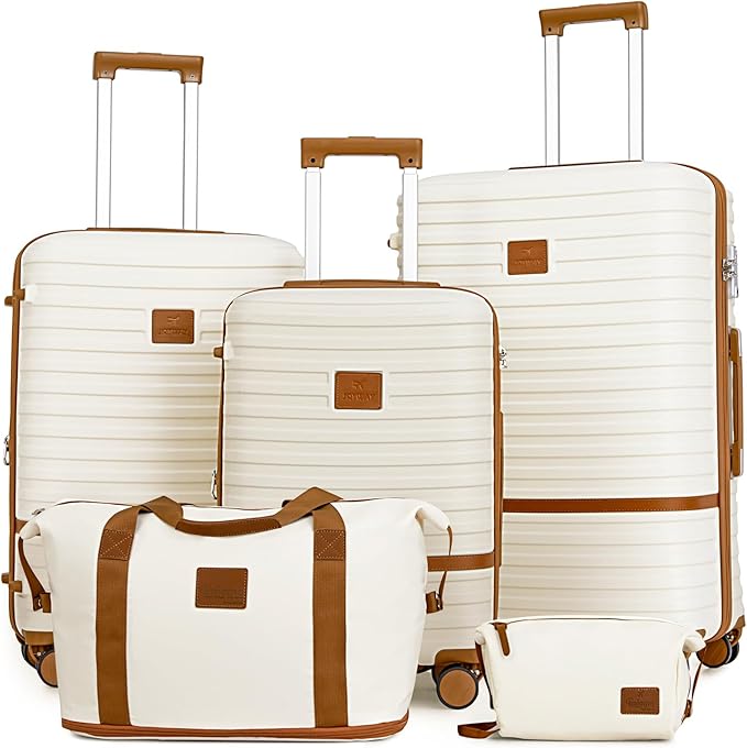 Amazon.com | Joyway Expandable Luggage Sets 5 Piece, Hard Case Suitcase ...