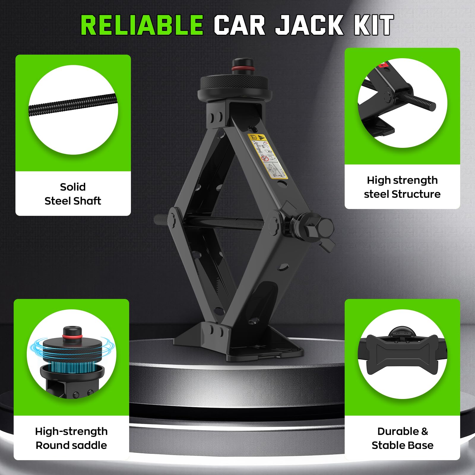 Snapklik.com : Car Jack Kit For Ford Mustang Mach-E 2021-2025, 2.5 Ton ...