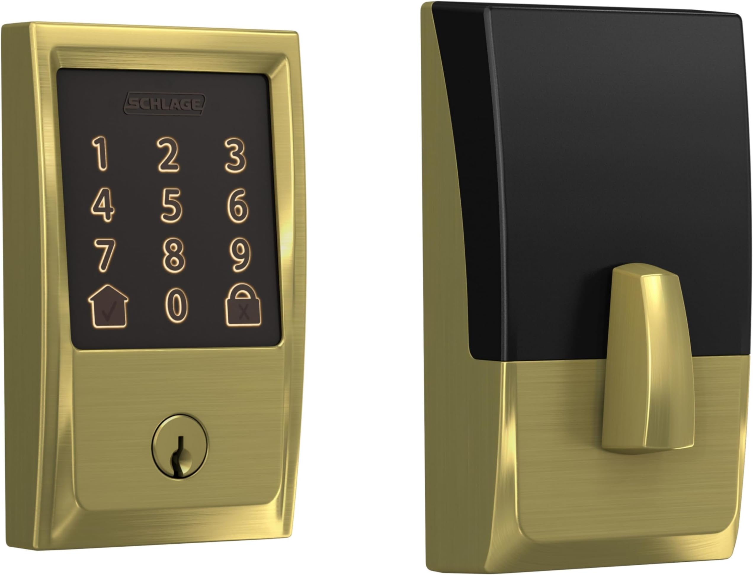 Schlage BE489WB-CEN Encode WiFi Enabled Electronic Keypad Deadbolt with ...