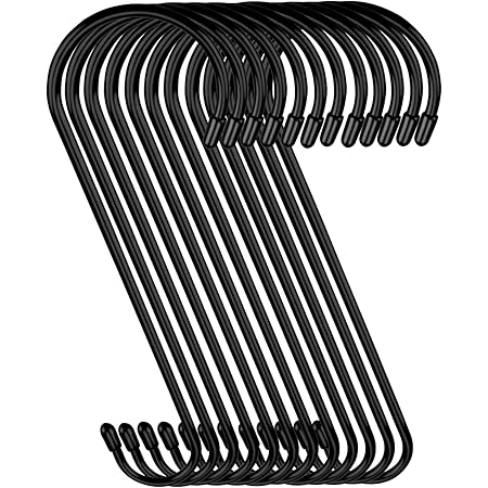 Amazon.com: ESFUN 6 Pack 10 inch Extra Large S Hooks Black Heavy Duty ...