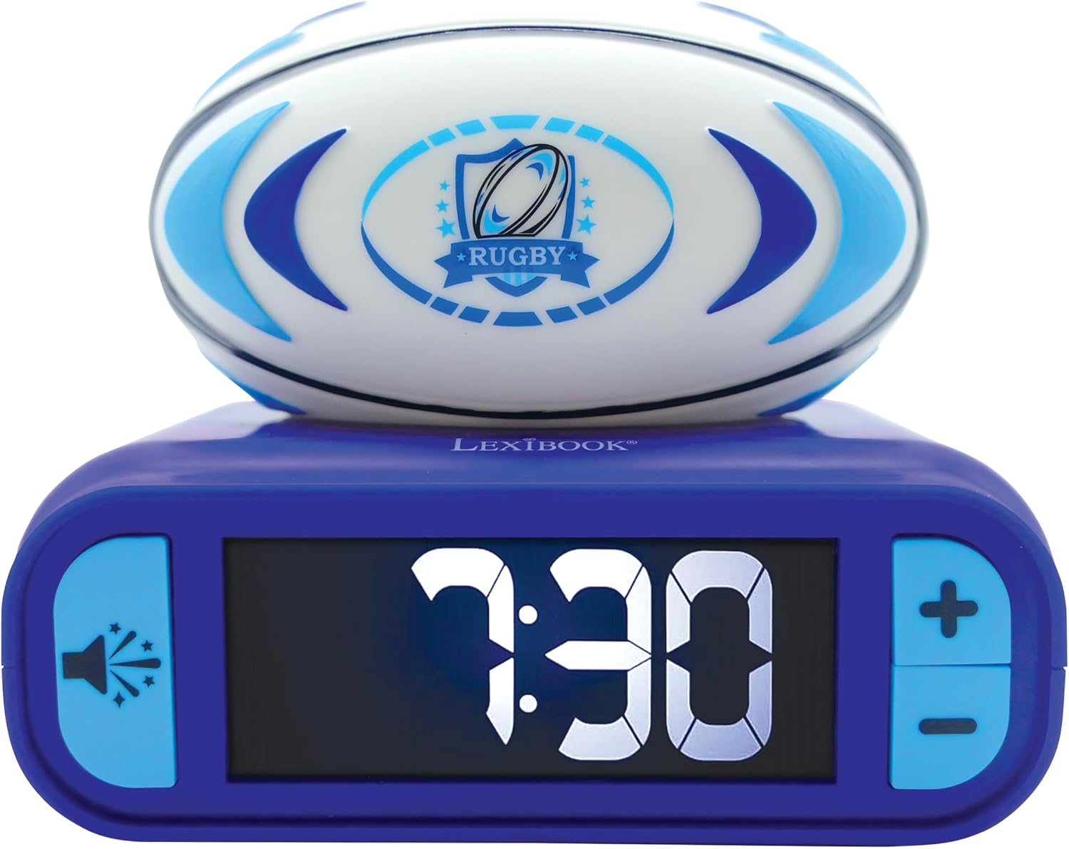 LEXIBOOK, Rugby, Nightlight alarm clock, Sounds and Melodies, LCD ...