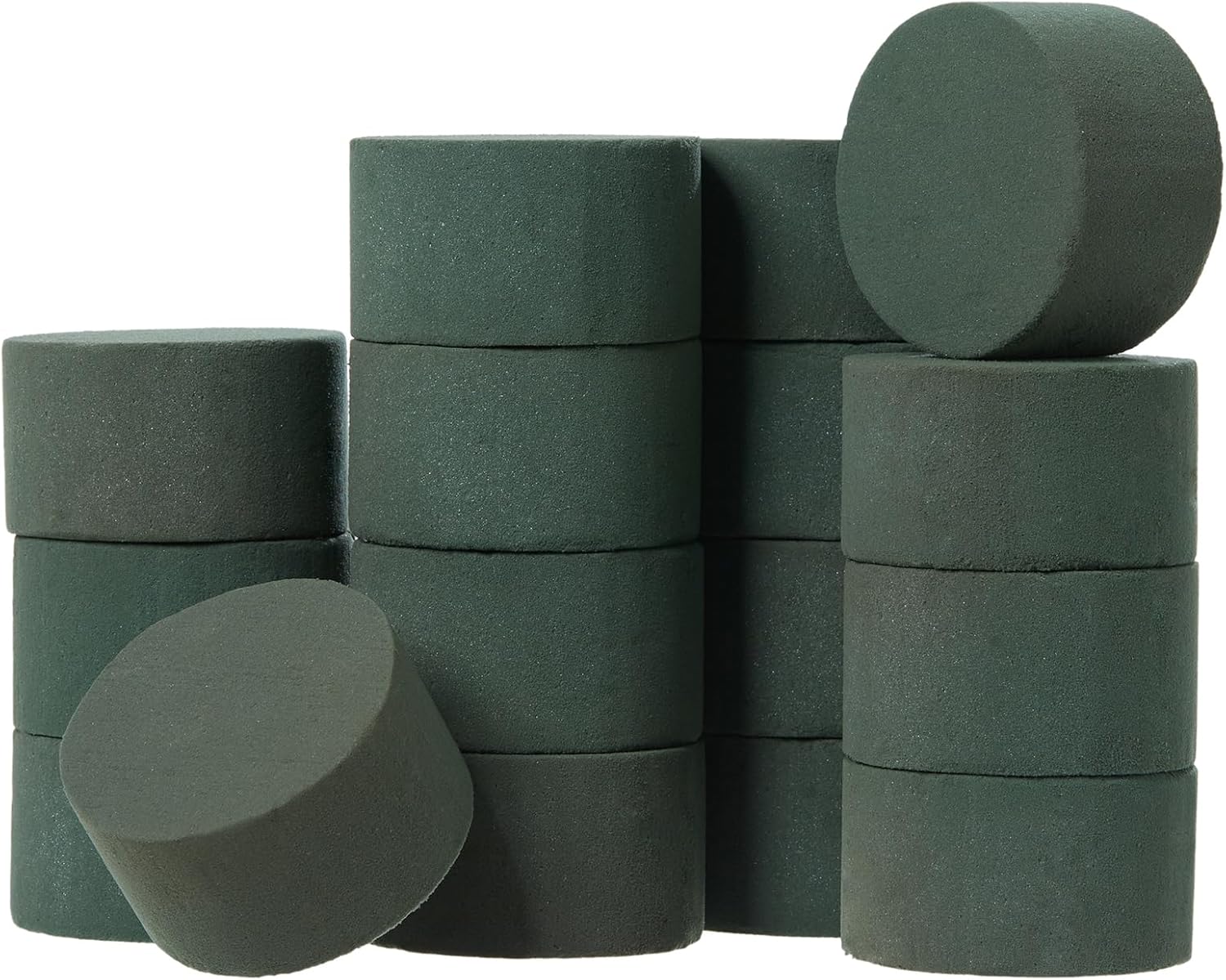 Amazon.com: Crafare 3x3x1.7 Inch Round Floral Foam Blocks Wet Green ...
