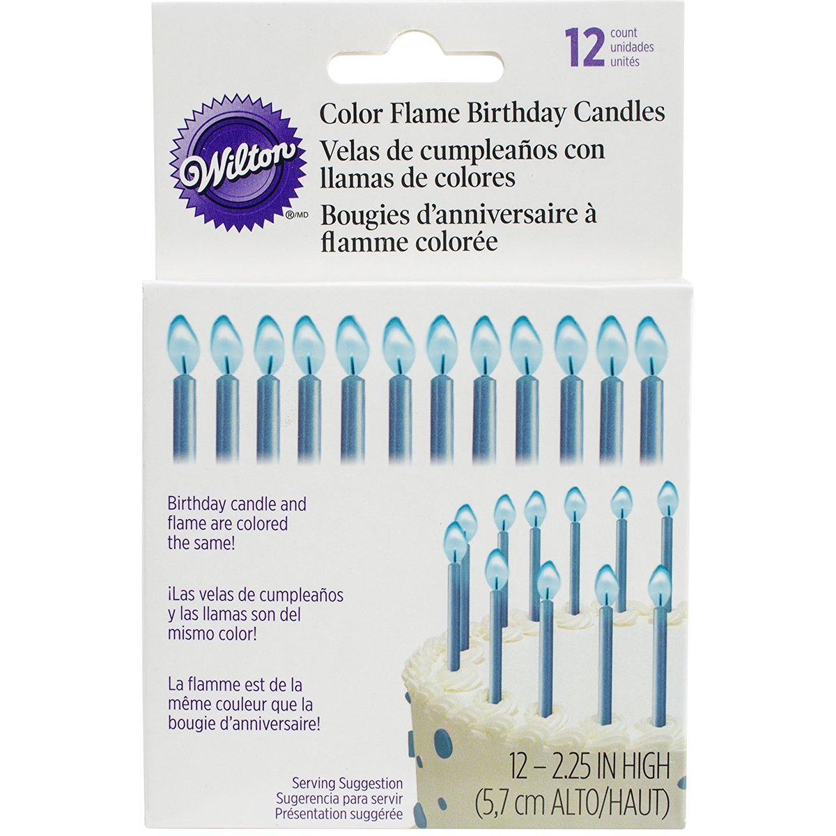 Amazon.com: Wilton Blue Color Flame Candles, 12 Count