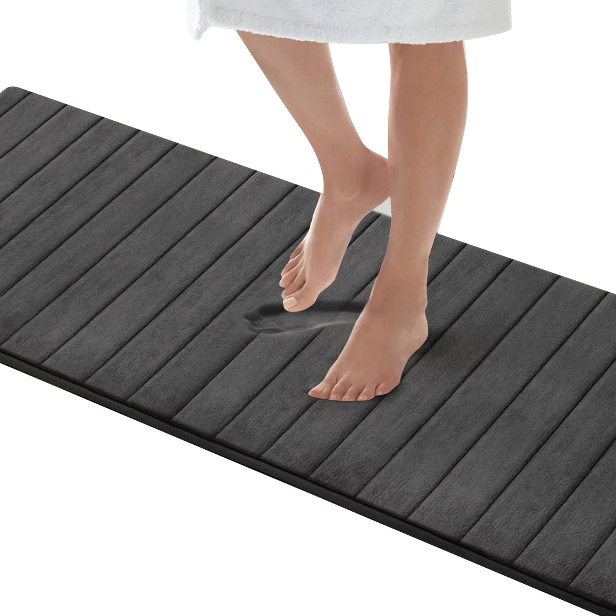 Amazon.com: MICRODRY Quick Dry Memory Foam Luxury CoreTex Bath Mat Rug ...