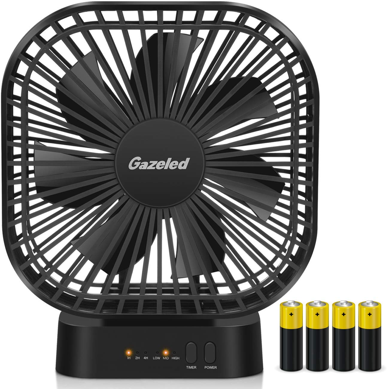 Small Fan Battery Operated, AA Battery Fans, Portable Fans with Timer ...