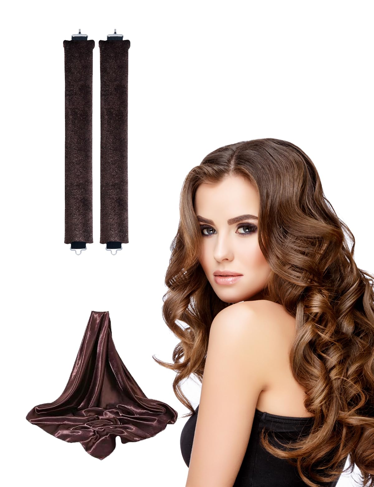 Amazon.com : No Heat Curling Rod with Scarf, Velvet Hair Curlers to ...