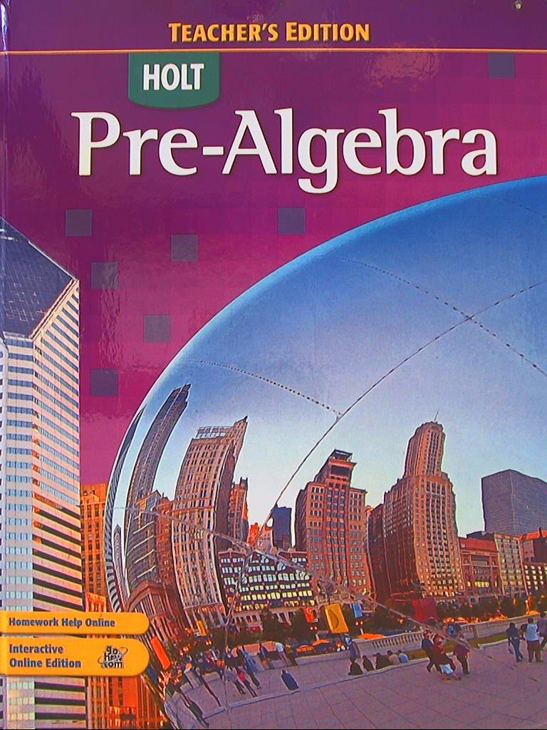 Pre-Algebra, Teacher's Edition: Nichols, Eugene D.; Edwards, Mervine L ...