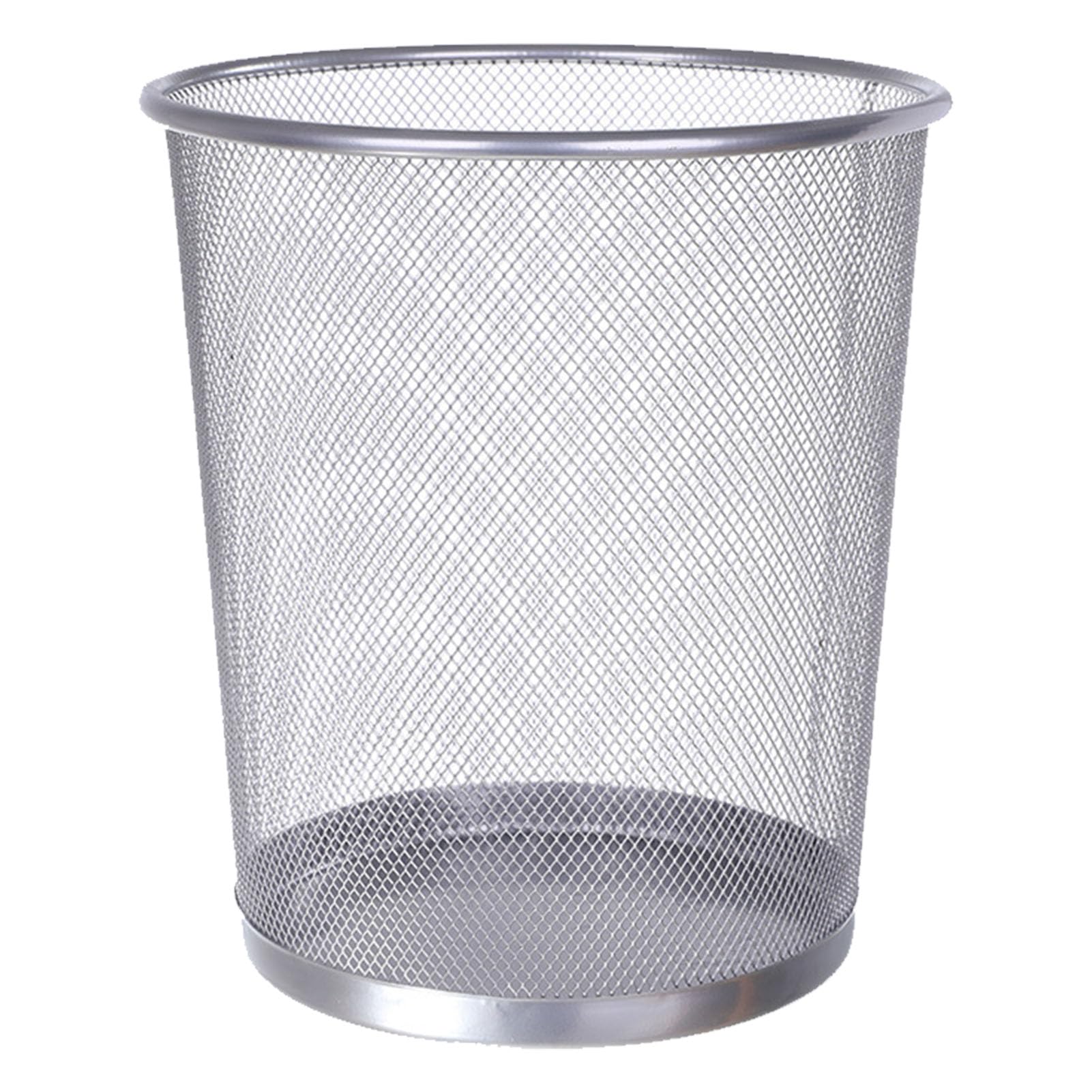Amazon.com: Metal Wastebasket, Mesh Trash Can Round Garbage Bin with ...