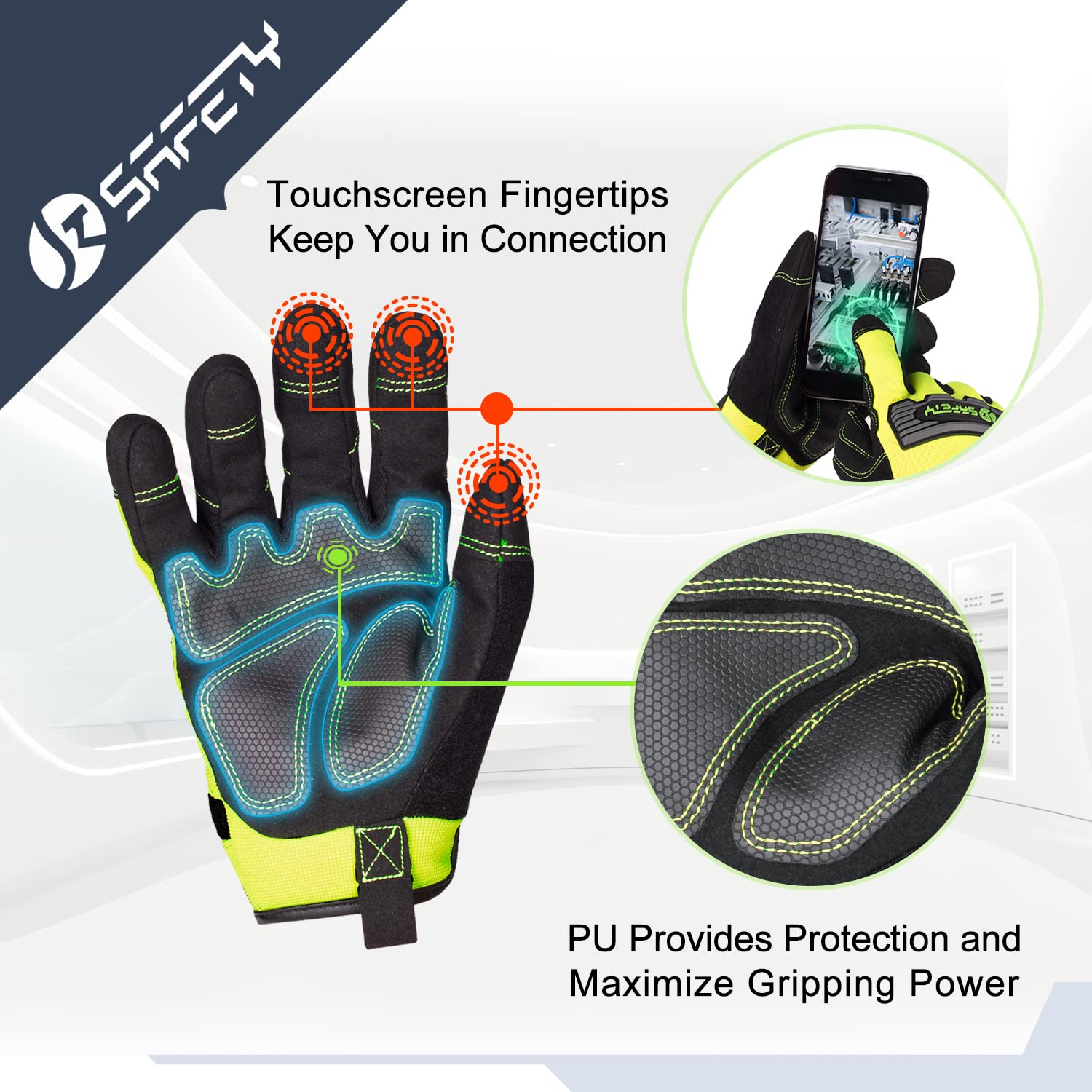 Snapklik.com : JKSafety High Performance Utility Work Gloves, All ...