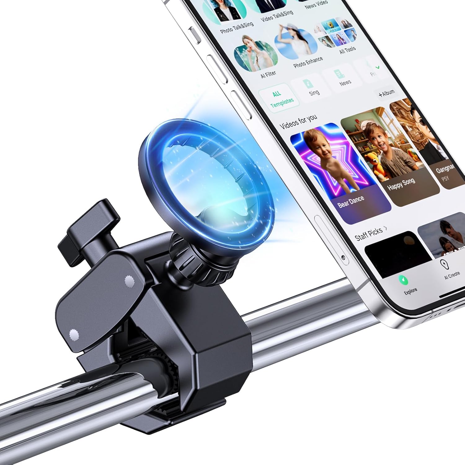 Amazon.com: ARMOLABX Stroller Phone Holder for MagSafe, Magnetic Phone ...