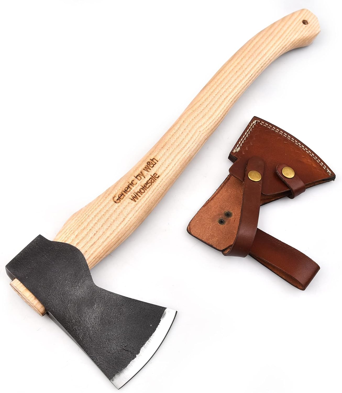 Amazon.com : Handmade Primer Wooden Axe with Leather Sheath ...
