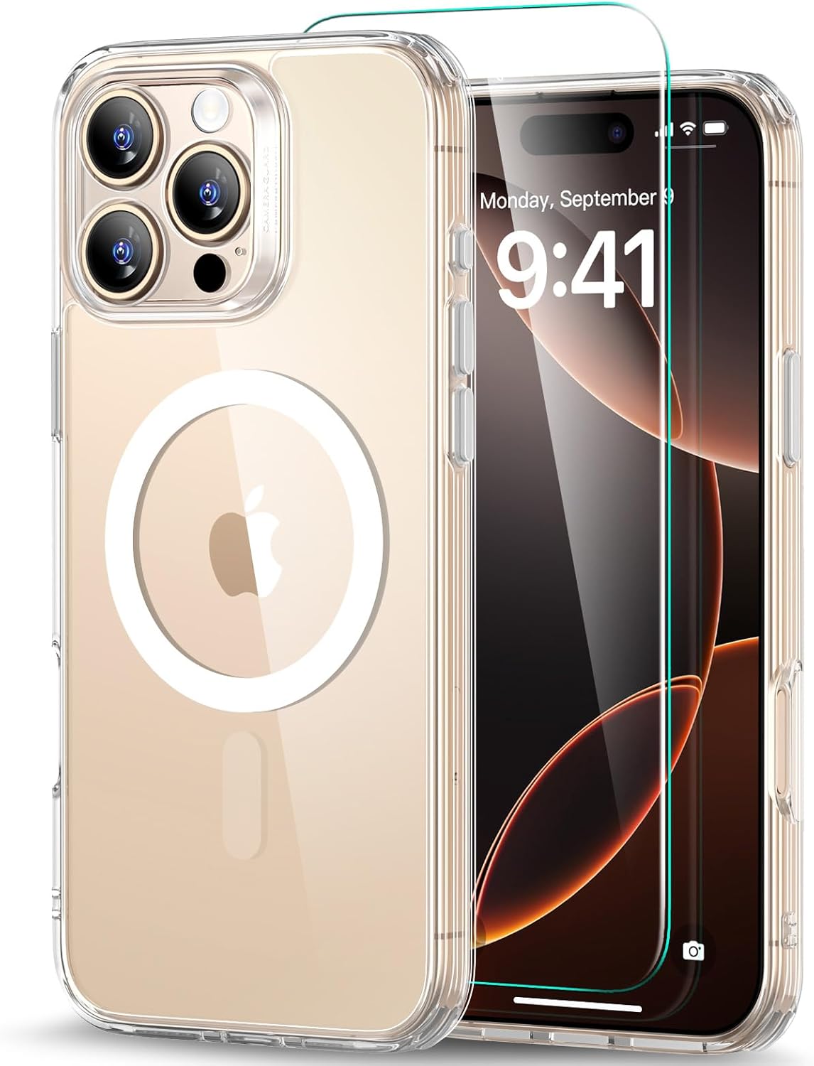 Amazon.com: ESR for iPhone 16 Pro Case (4 in 1) Set, Translucent Matte Case with Screen ...