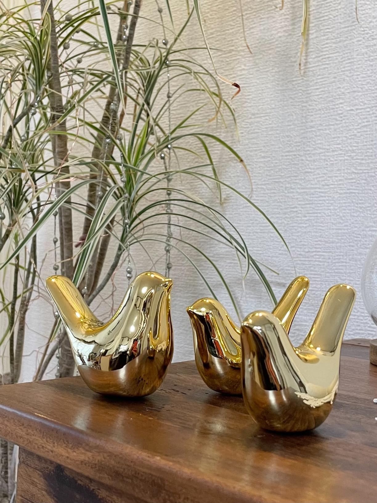 Amazon.co.jp: Quikaboo 鳥のオブジェ 縁起物 オブジェ 置物 ゴールド 金色 ニワトリ インテリア おしゃれ おきもの 3個セット : ホーム＆キッチン