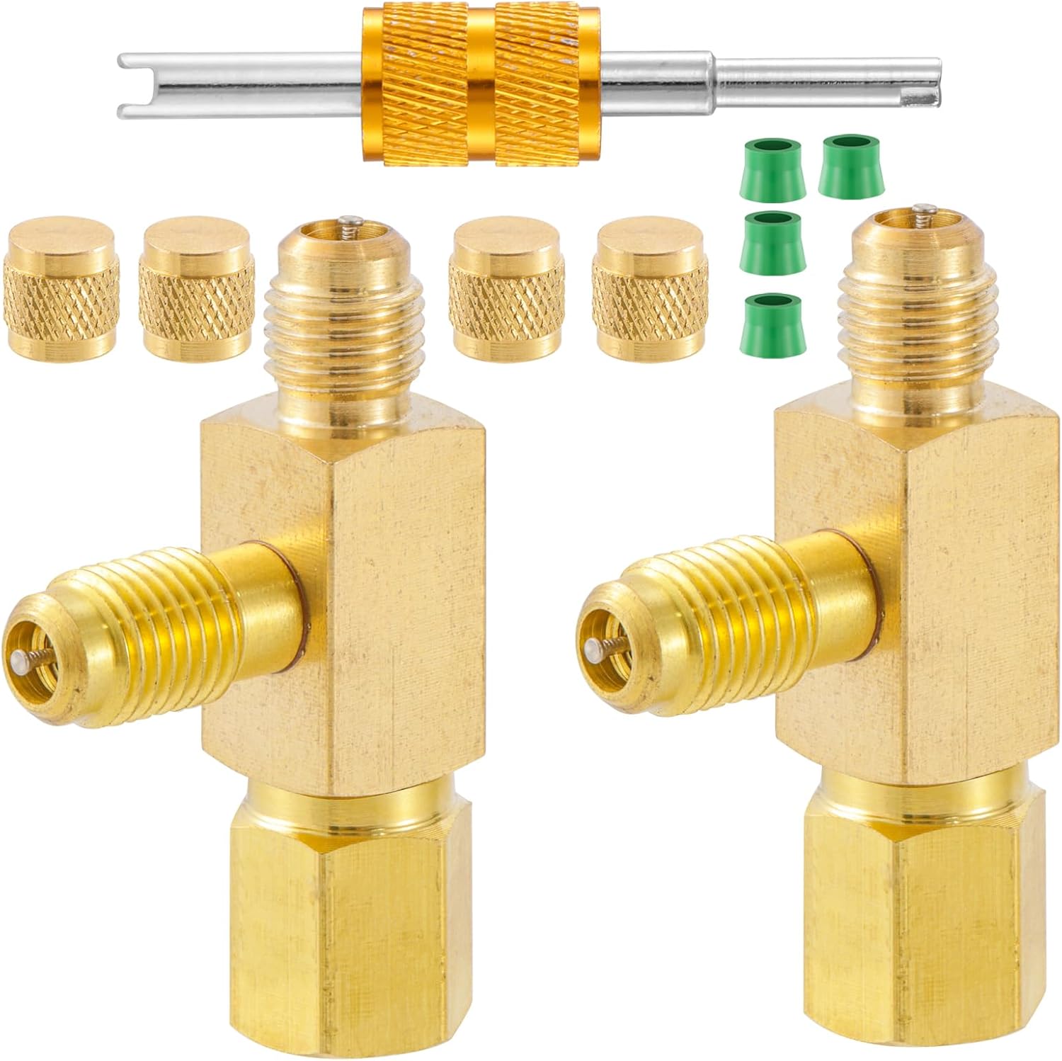 Amazon.com: Quick Coupler Access Tee, 1/4'' Valves Core Quick Coupler ...