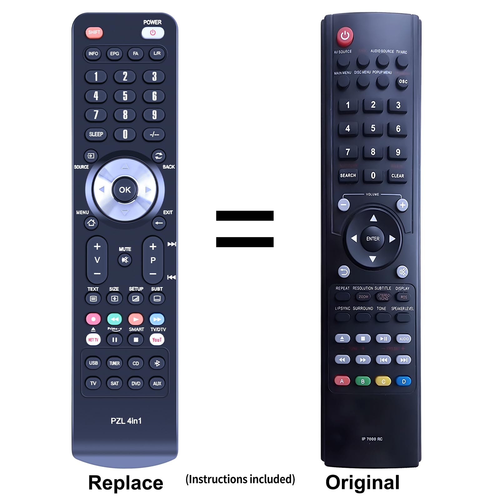 TCNOUMT New Replacement Remote Control Compatible for Teufel IP7000RC ...
