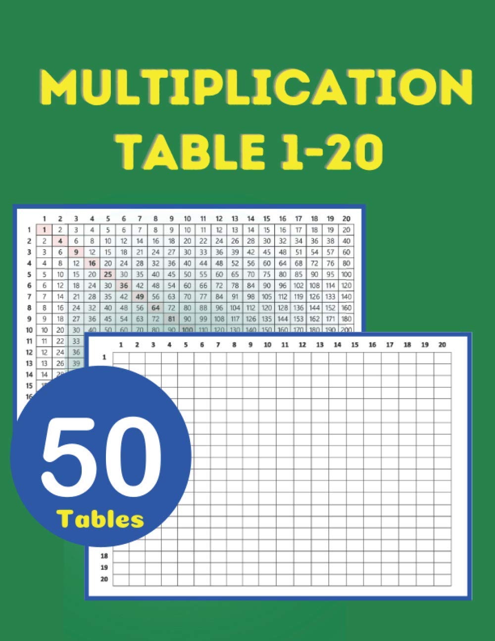 Multiplication Table 1-20: Blank Maths Tables for Kids: The Notebookery ...