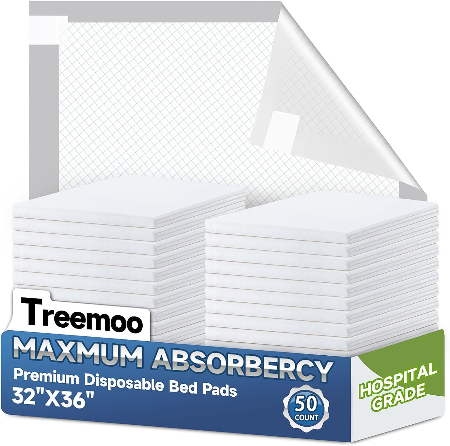 Amazon.com: 50 Count 32" x 36" Super Absorbency Disposable Underpads ...