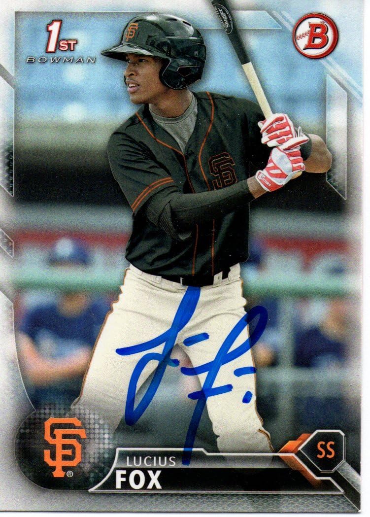 Amazon.com: Lucius Fox San Francisco Giants 2016 Bowman Rookie Signed ...