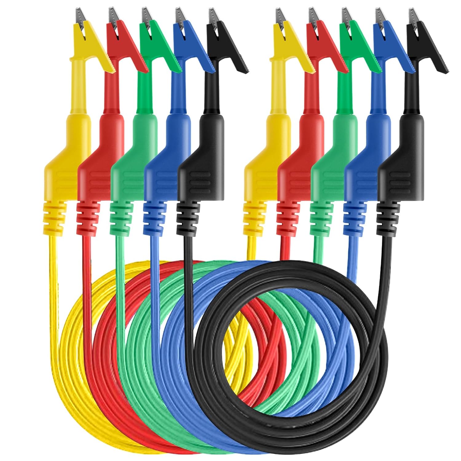 5 Pcs Banana to Banana Plug Test Leads, 4MM 3.3FT 15A 1000V Stackable ...