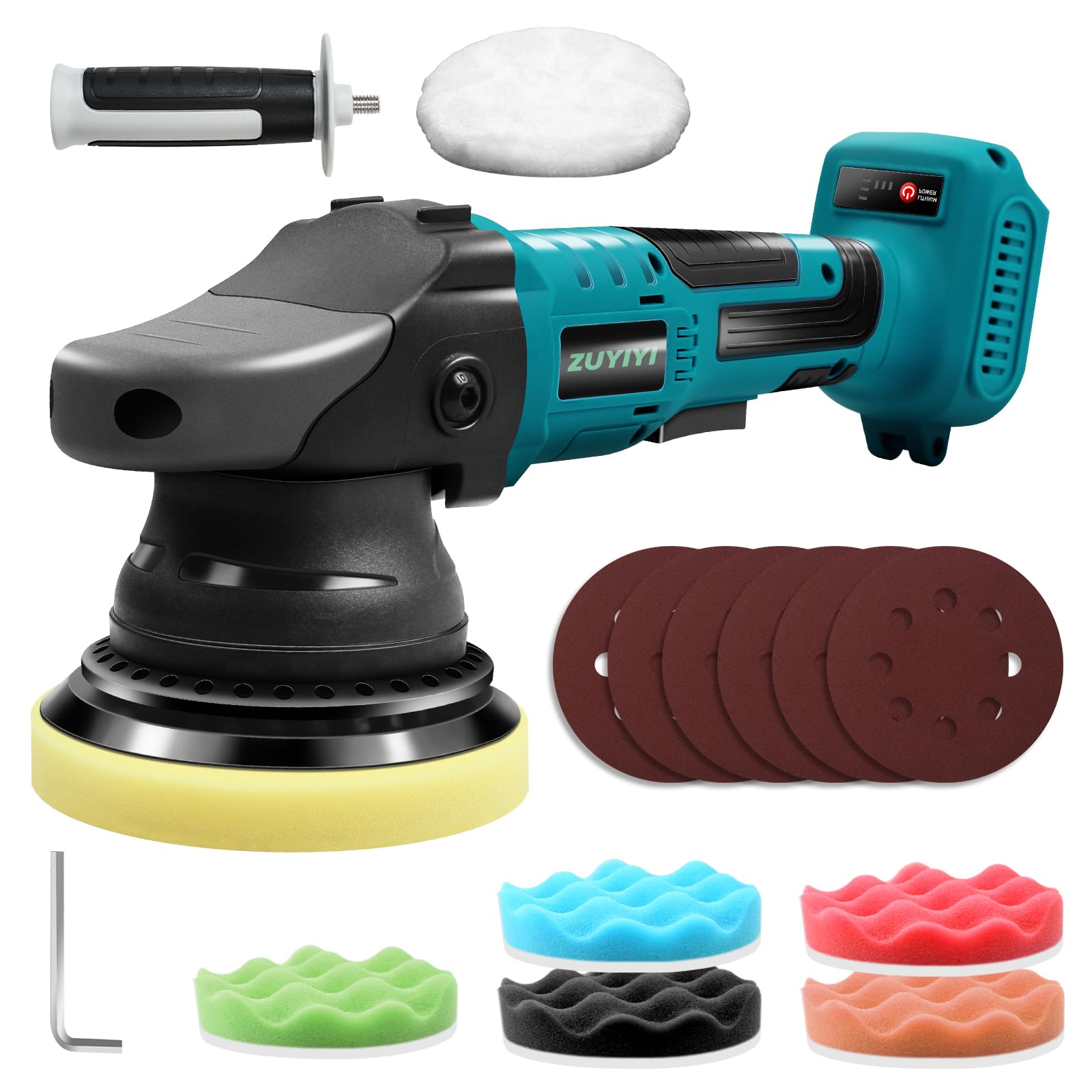 ZUYIYI Cordless Buffer Polisher for Makita 18V BL Battery, 5 Inch ...