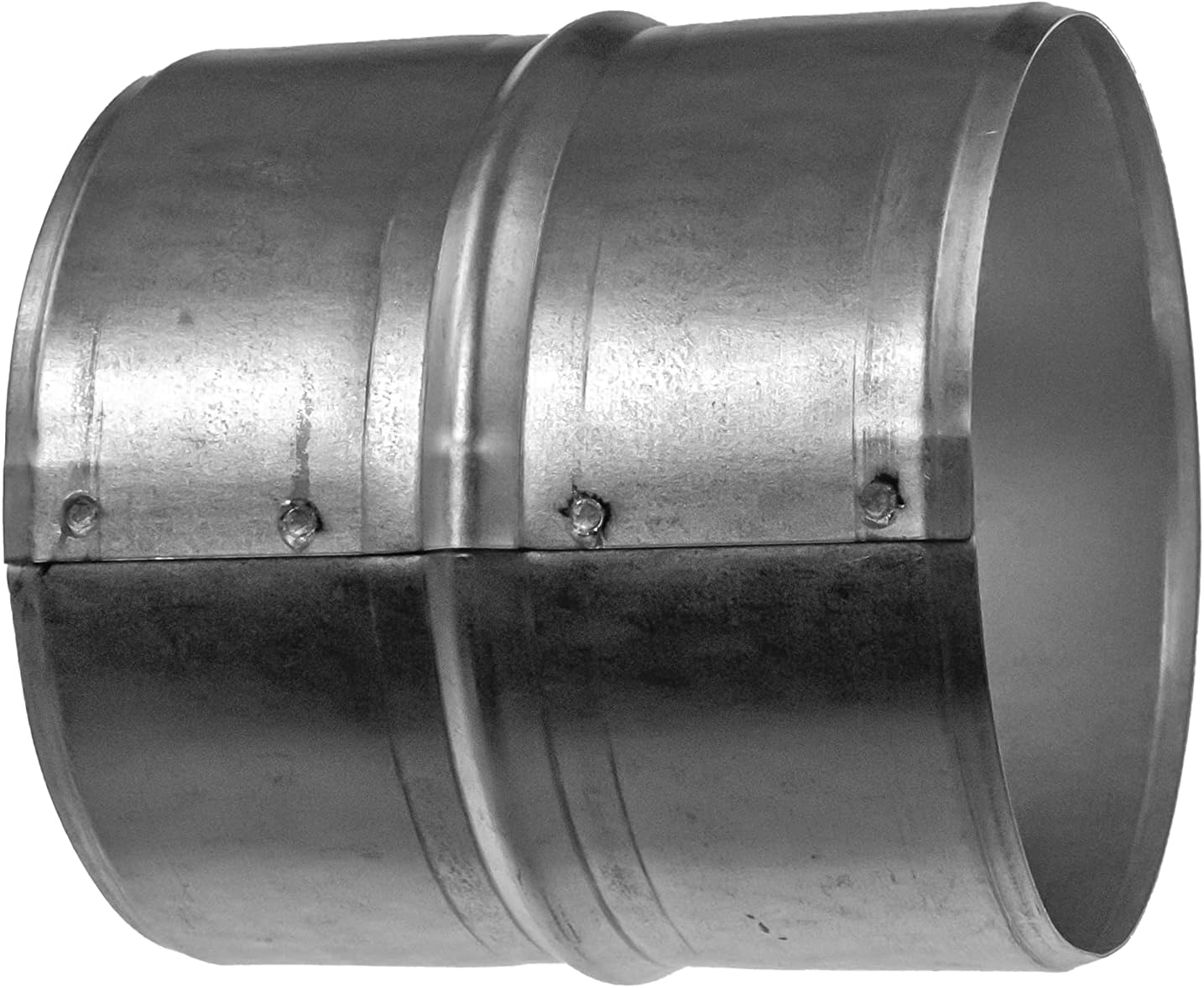 Deflecto 4” Duct Connector, Aluminum with Bead and Crimp, Silver, 3 ...