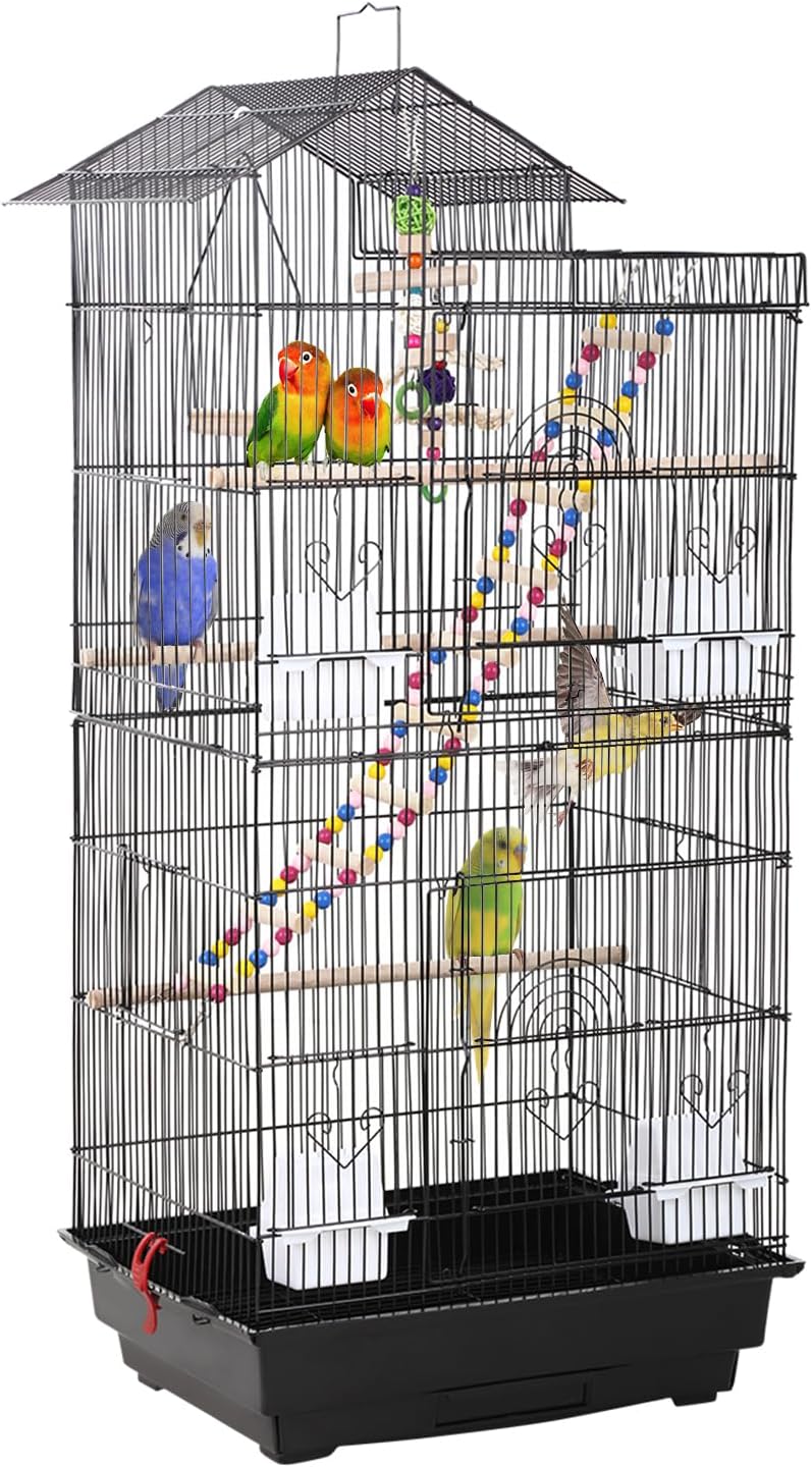 Amazon.com : YML A1104GRN Round Top Style Small Parakeet Cage, 11 x 9 x ...