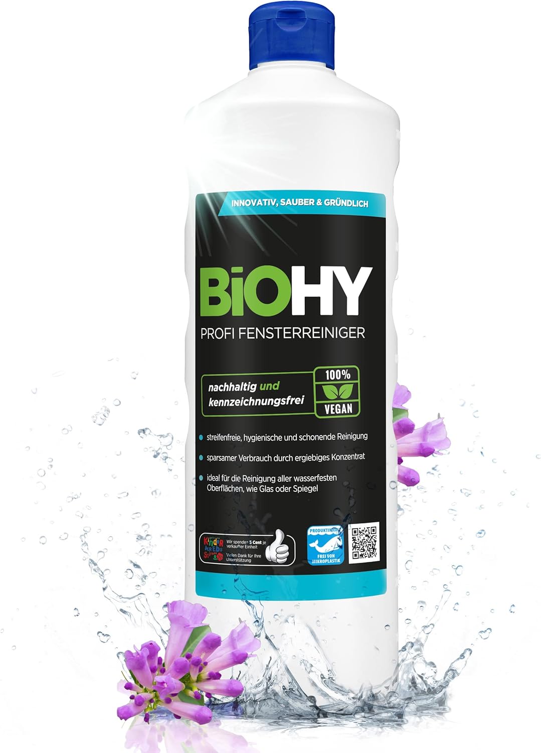 BiOHY Profi Fensterreiniger (1l Flasche) | Glasreiniger Konzentrat ...