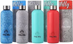 Chilly Willy Water Bottle 500ml | Keeps Cold 24hrs, Hot 12h | No leaks ...