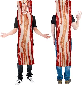 Amazon.com: Mepase Bacon Costume Halloween Adult Food Breakfast Costume ...