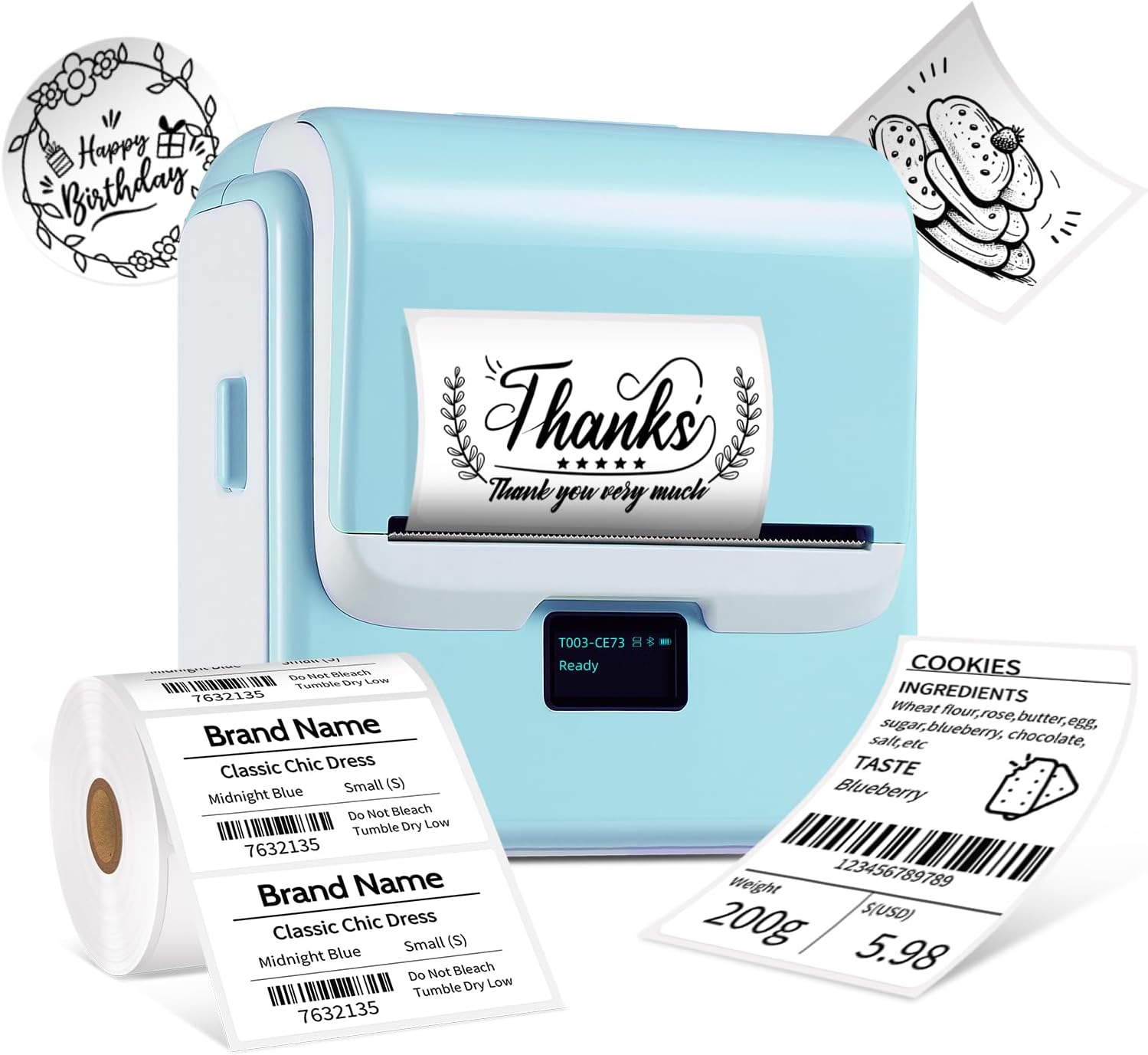 Amazon.com: ORGSTA Label Maker Machine with Tape, T003 Thermal Label ...