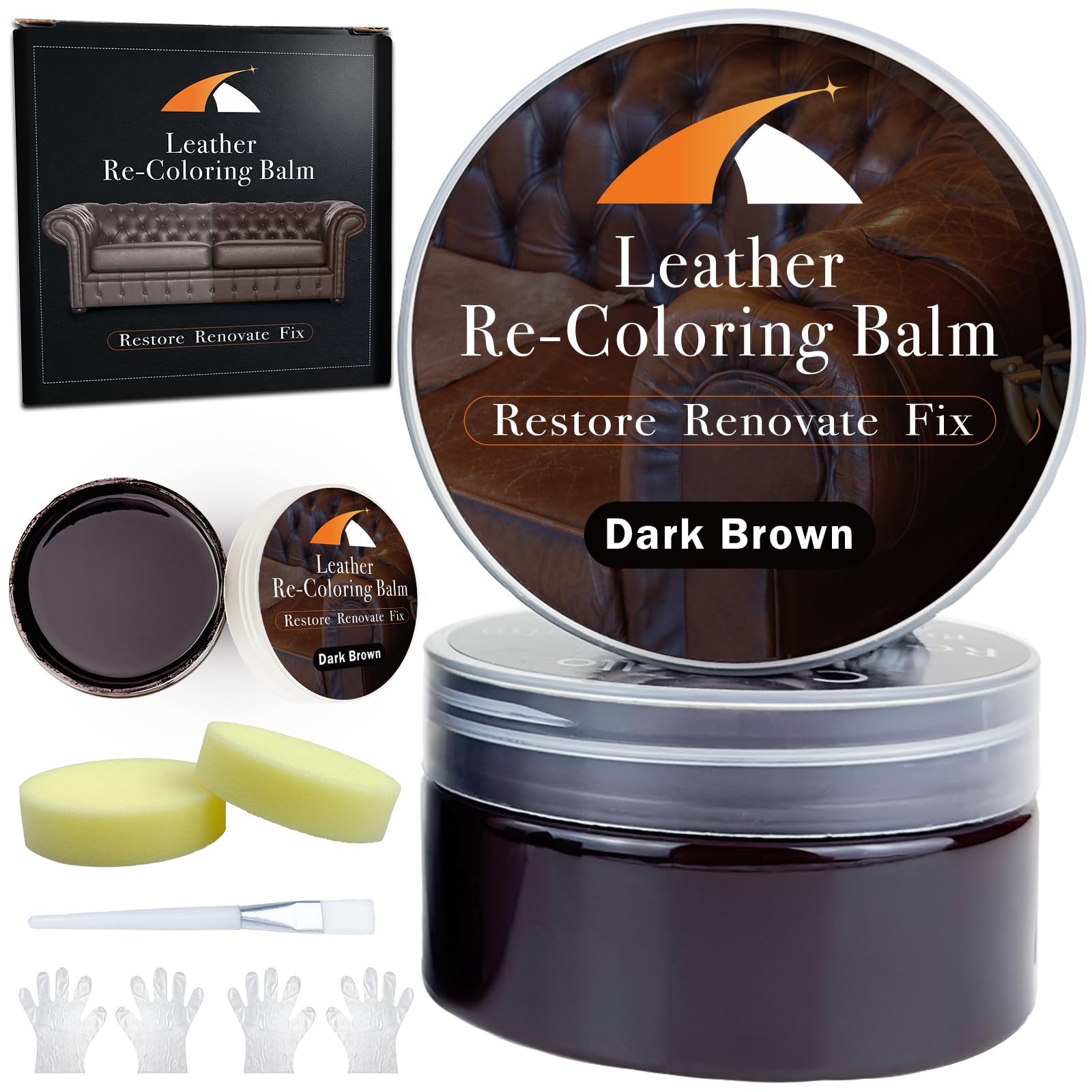 Amazon.com: Dark Brown Leather Repair Kit, Dark Brown Leather ...