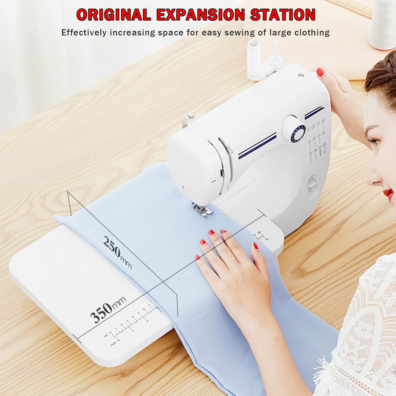 Double Needle Sewing Machine, Multifunctional Electric Desktop Sewing ...