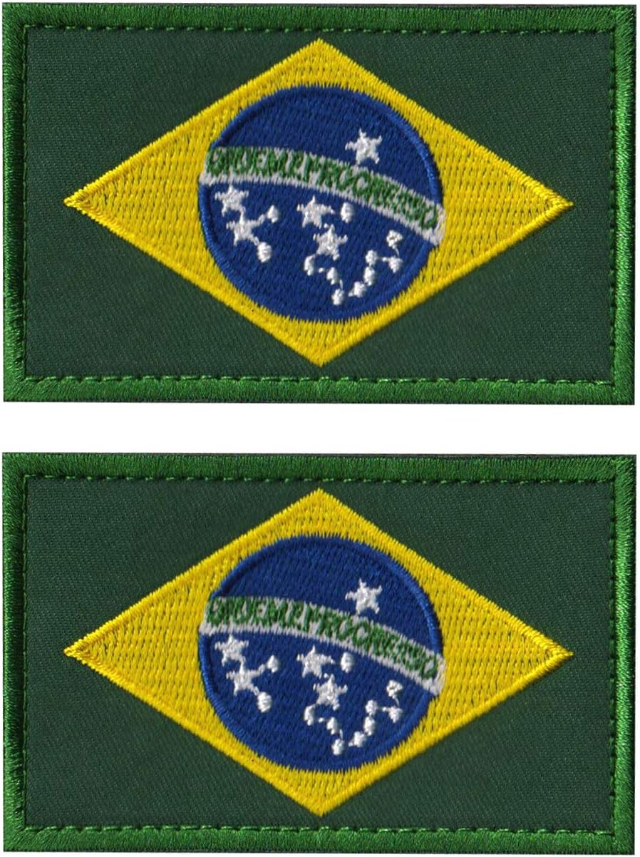 Amazon.com: JBCD 2 Pack Brazil Flag Patch Brazilian Flags Tactical Patch Pride Flag Patch for ...