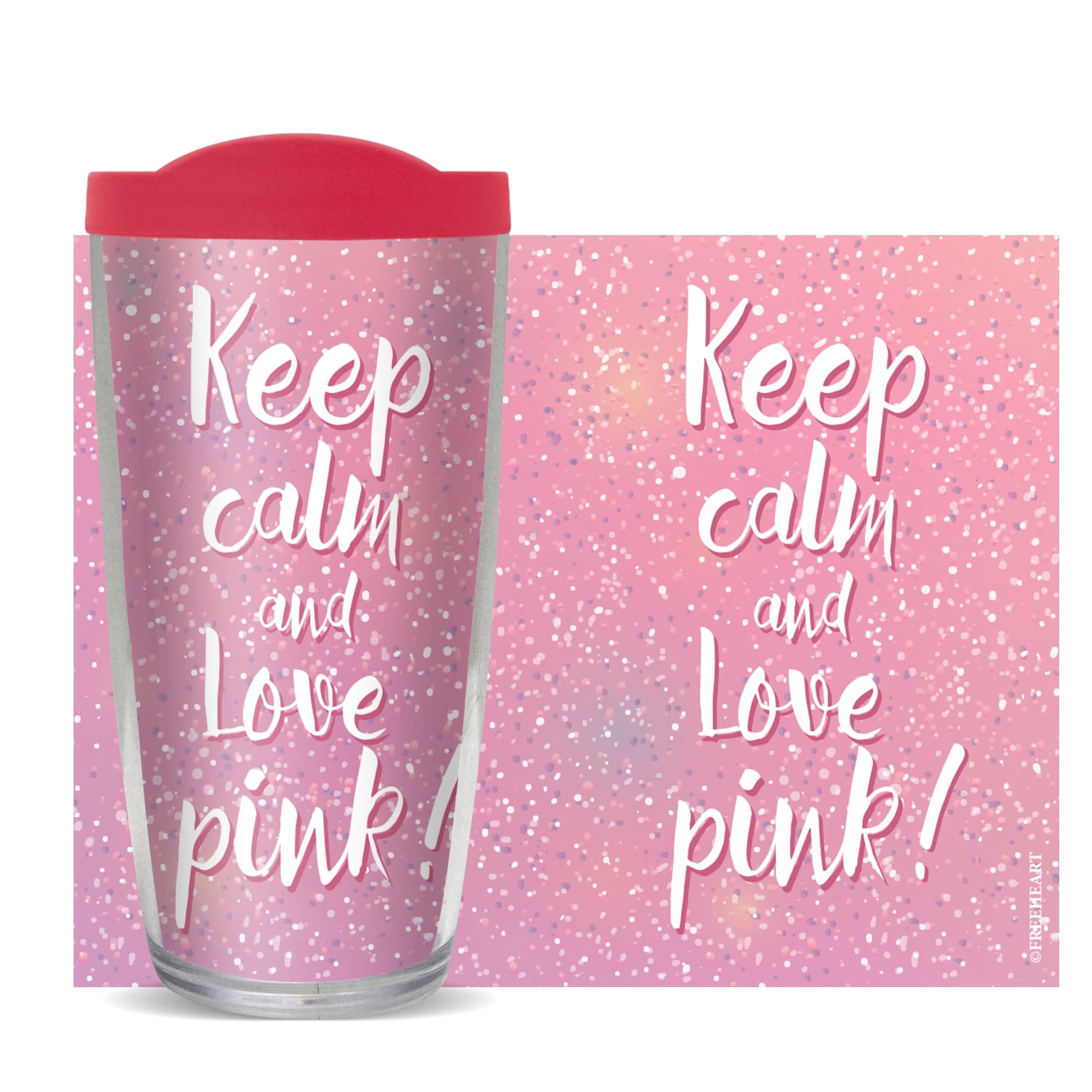 Keep Calm And Love Pink Sparkles