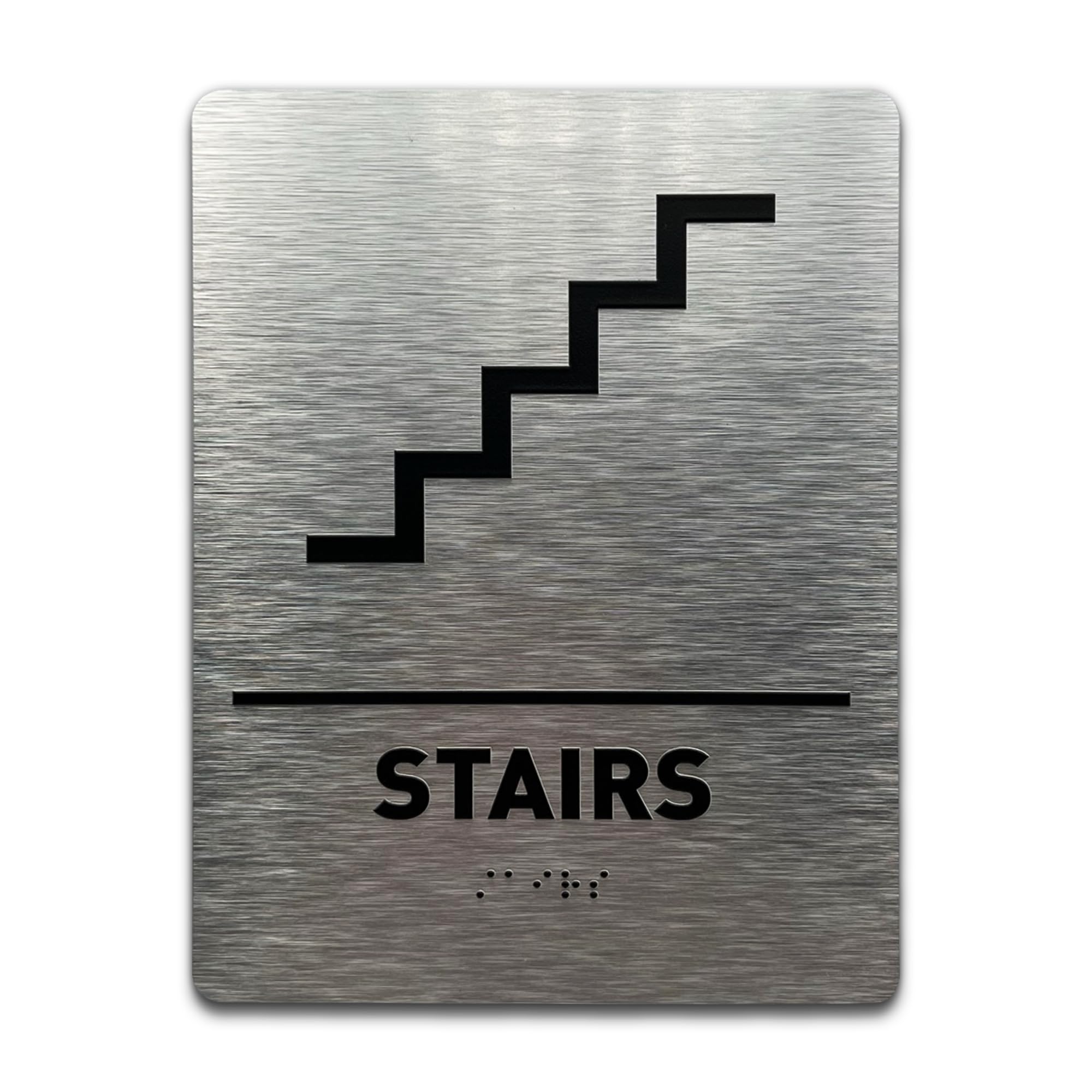 Amazon.com : Stairs Sign by GDS - ADA Compliant, Raised Icons, & Grade ...