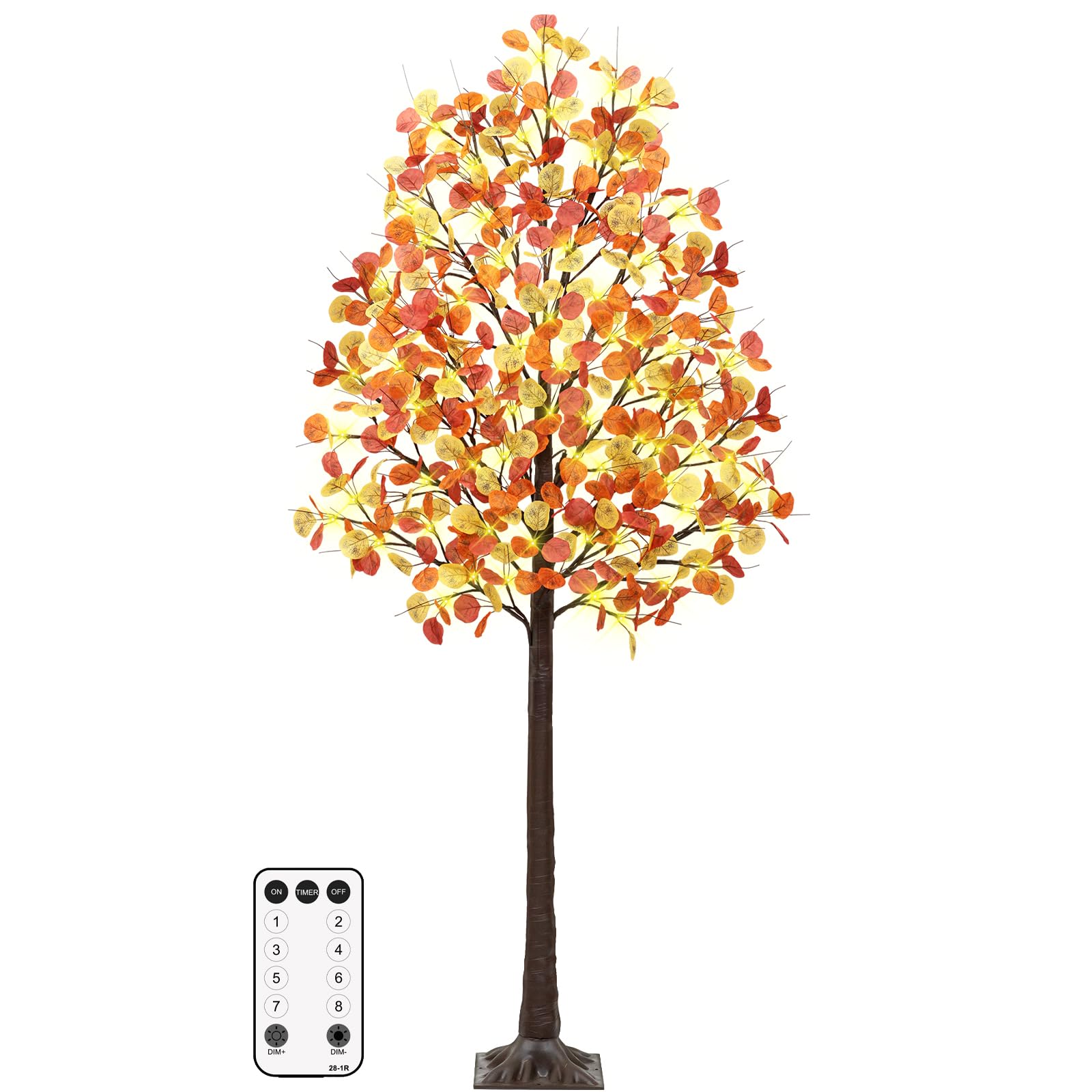 Amazon.com: Remon 6FT Lighted Fall Tree - Artificial Fall Light Up ...