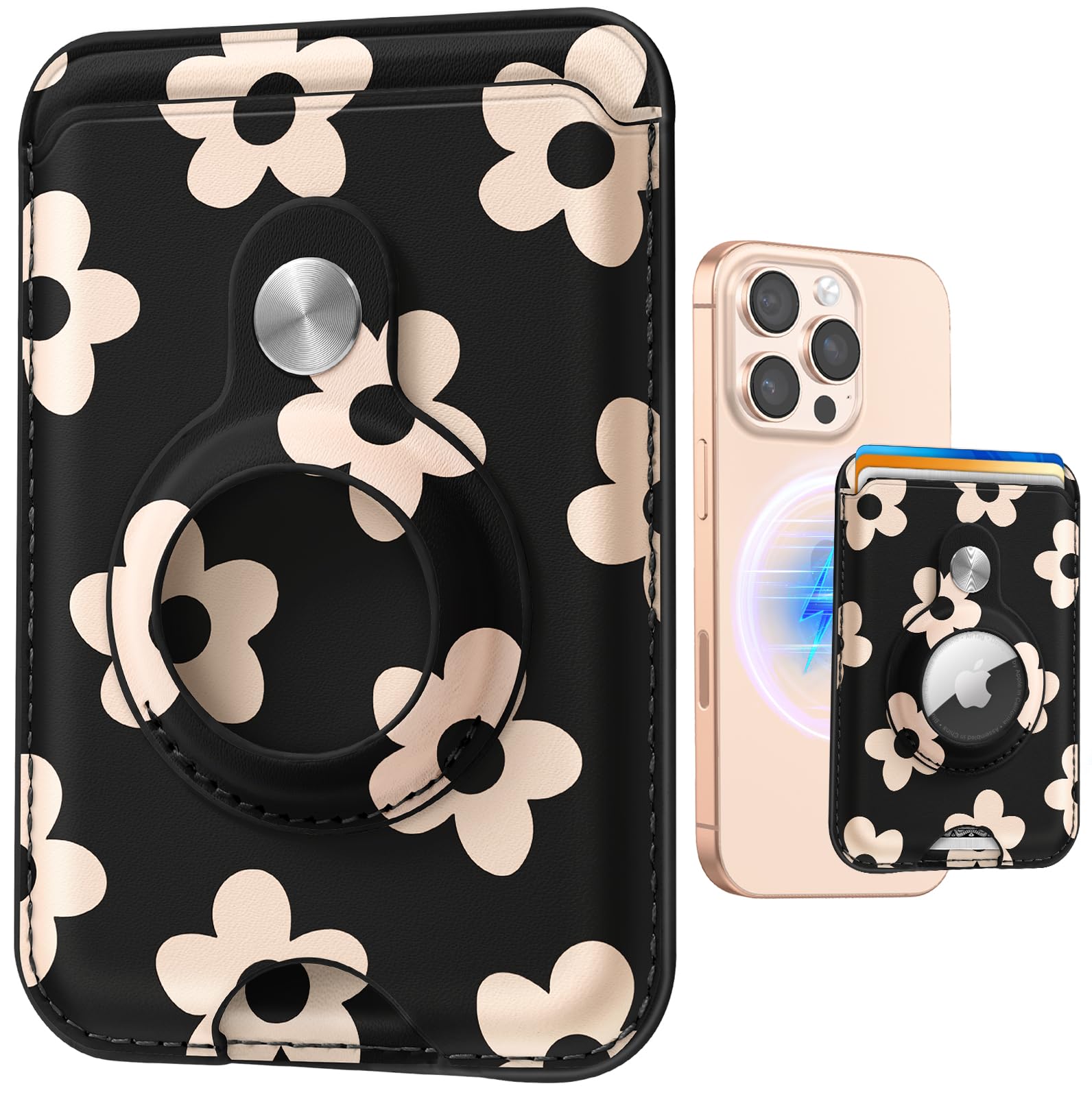 Amazon.com: Shorogyt for Magnetic Phone Wallet with AirTag Holder for ...