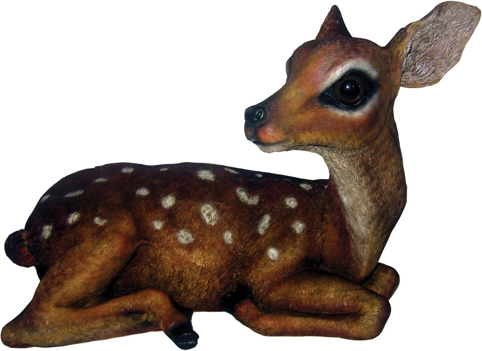 Amazon.com: Deer Fawn M Brown/White Statue by Michael Carr Designs ...