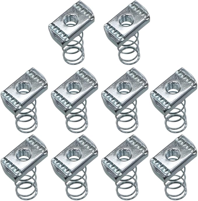 Strut Channel Nuts, 3/8-16 Spring Channel Nuts with Zinc Electroplate ...