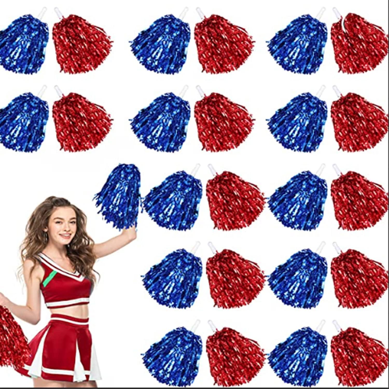 KASTWAVE 24 Pcs Cheerleading Pom Poms, Cheer Pom Poms Dance Pom Poms ...