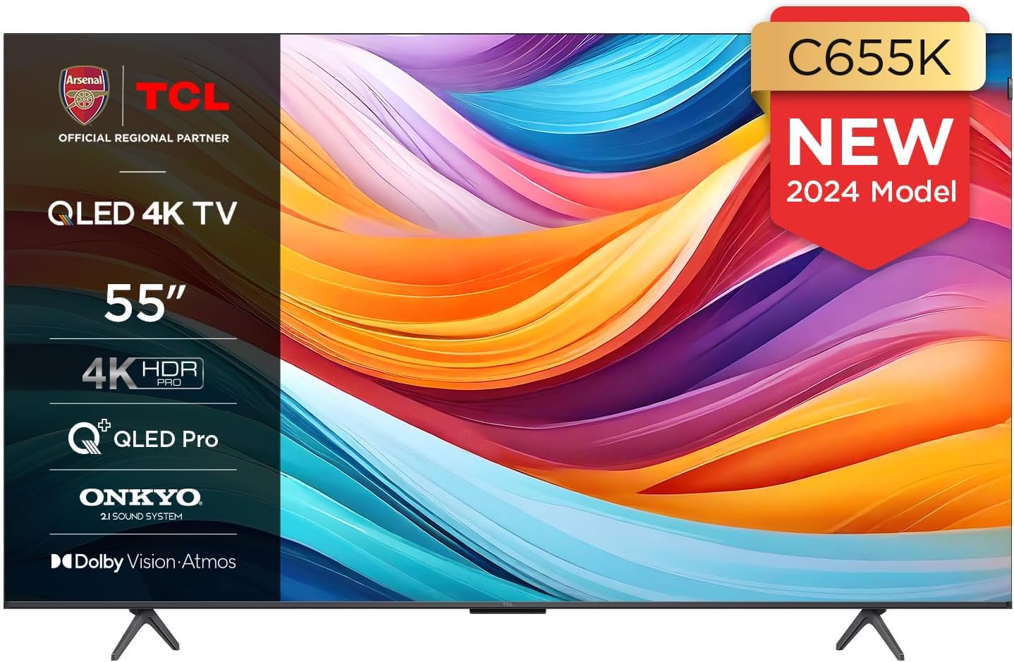 TCL 55C655K 55-inch QLED Pro Television, 4K Ultra HD, HDR Pro, Smart TV ...