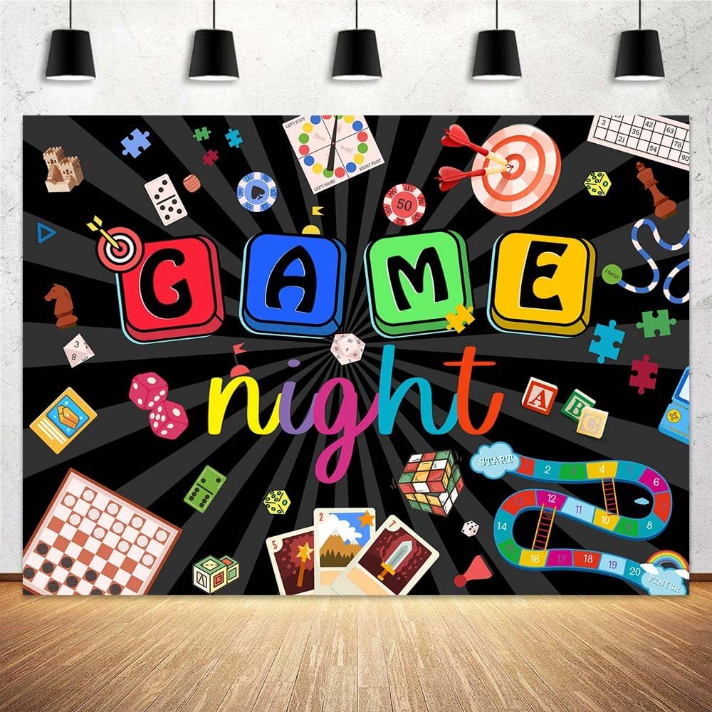 Amazon.com : 8X6ft Game Night Backdrop Decoration Chess Card ...