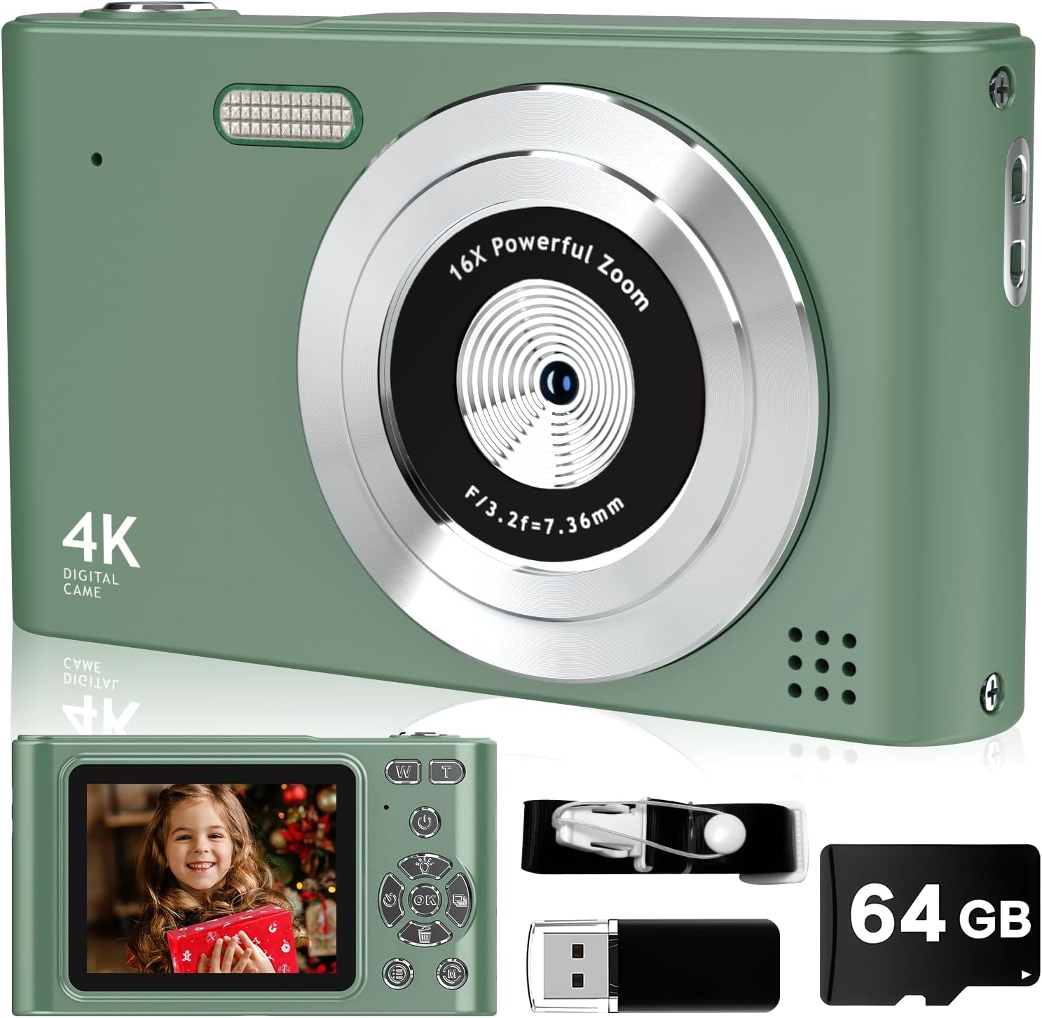 Amazon.com : Digital Camera, 44MP Full HD 1080P Point and Shoot Camera ...