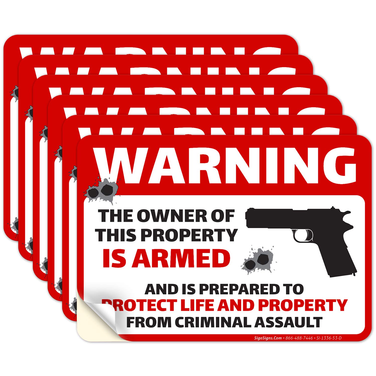 Gun Warning Stickers
