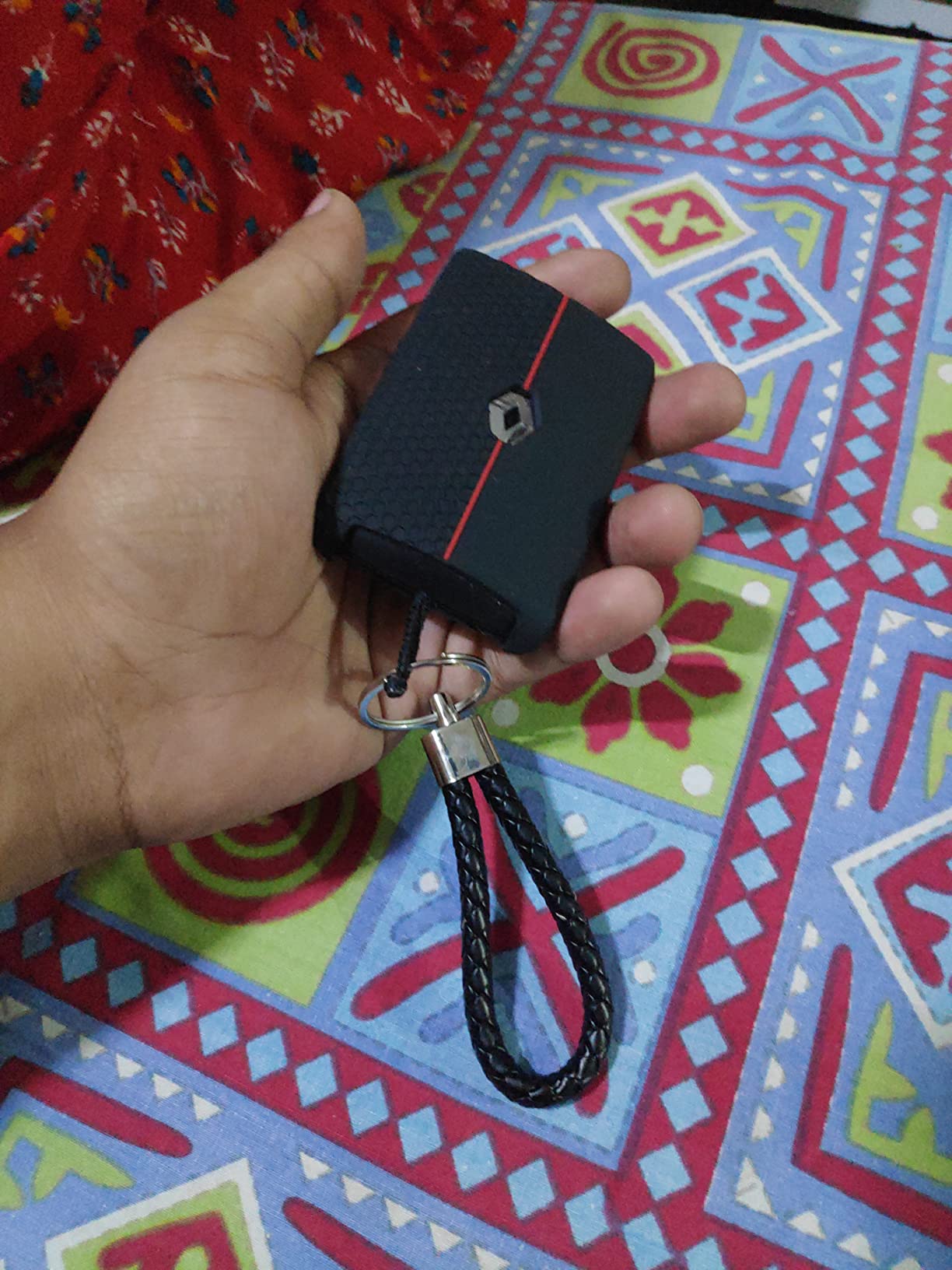 keyzone Keycare Silicone Key Cover for Triber, Kiger Smart Card (Black ...