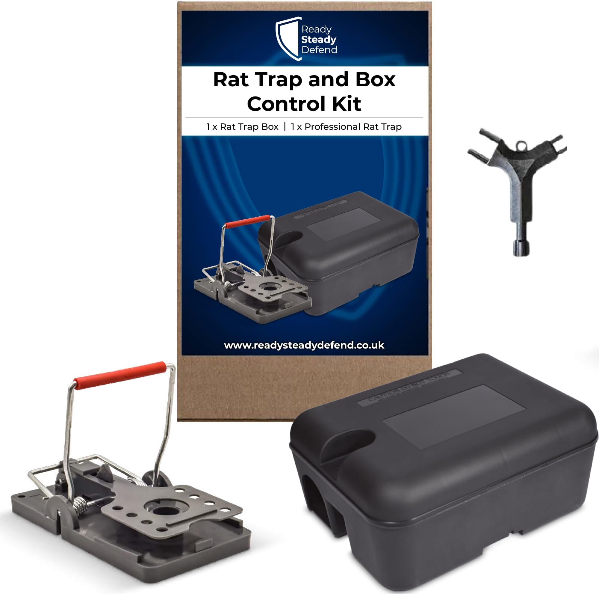 ROSHIELD Easy-Set Box & Mouse Trap Safety Control Kit - Clear Indoor ...