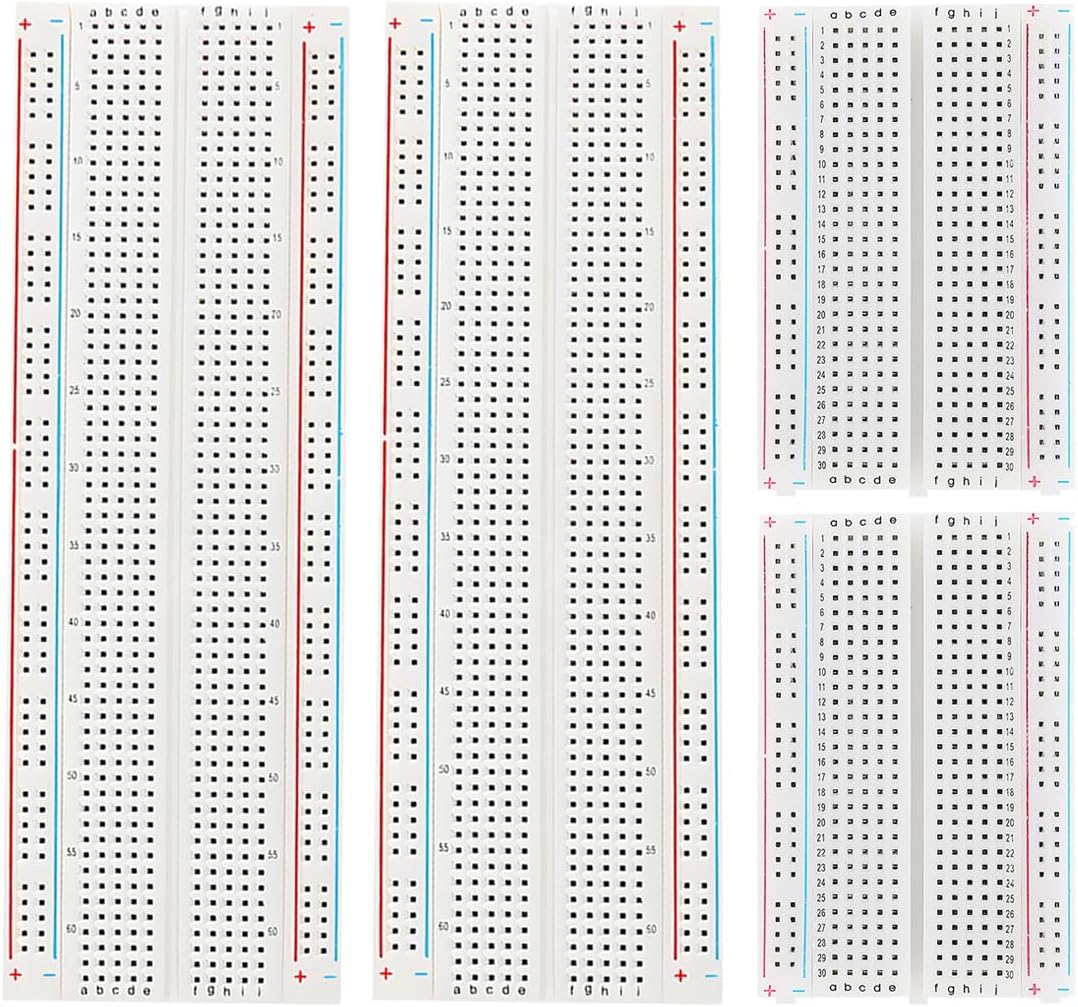 4-Pack Solderless Breadboard Kit – Includes 2 x 830-Point & 2 x 400 ...