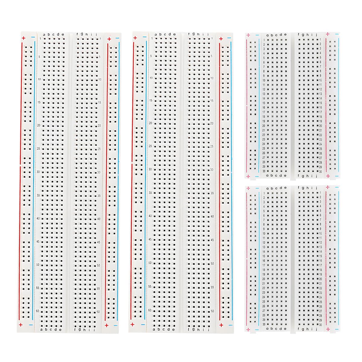 4-Pack Solderless Breadboard Kit – Includes 2 x 830-Point & 2 x 400-Point Breadboards for ...