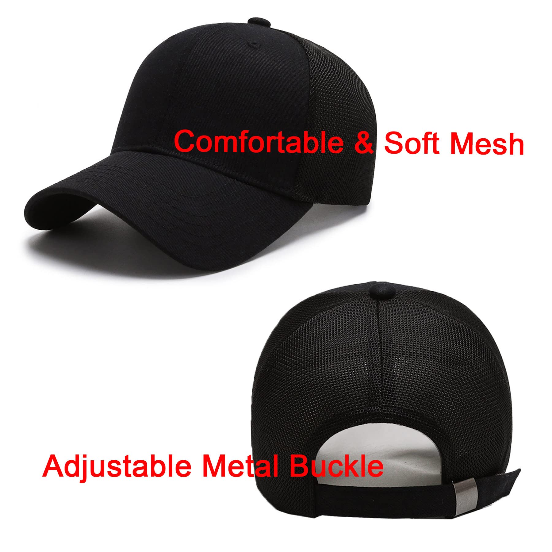Buy 1 & 2 Packs Stiff Structured Front Panels Baseball Cap Golf Dad ...